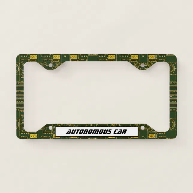 High Tech Autonomous Car License Plate Frame | Zazzle