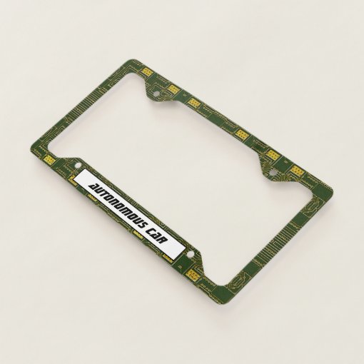 High Tech Autonomous Car License Plate Frame | Zazzle