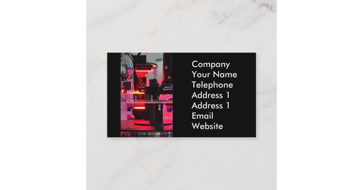 High Tech Industrial Robot Business Card | Zazzle