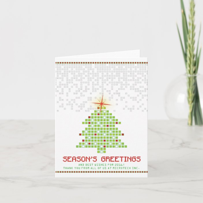 High-Tech Pixel Gaming Business Christmas Holiday Card | Zazzle.com