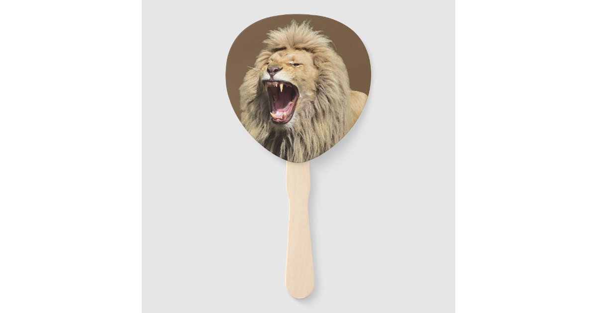 High Tension Lion Hand Fan | Zazzle