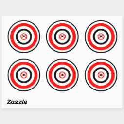 High Visibility Colorful Shooting Targets Bright Classic Round Sticker ...