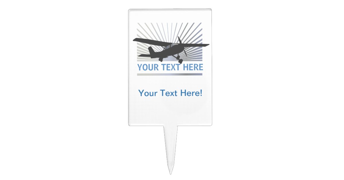 High Wing Aircraft Cake Topper | Zazzle