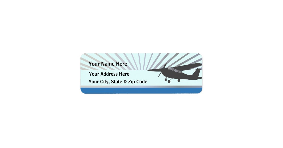 High Wing Aviation Customizable Address Labels | Zazzle