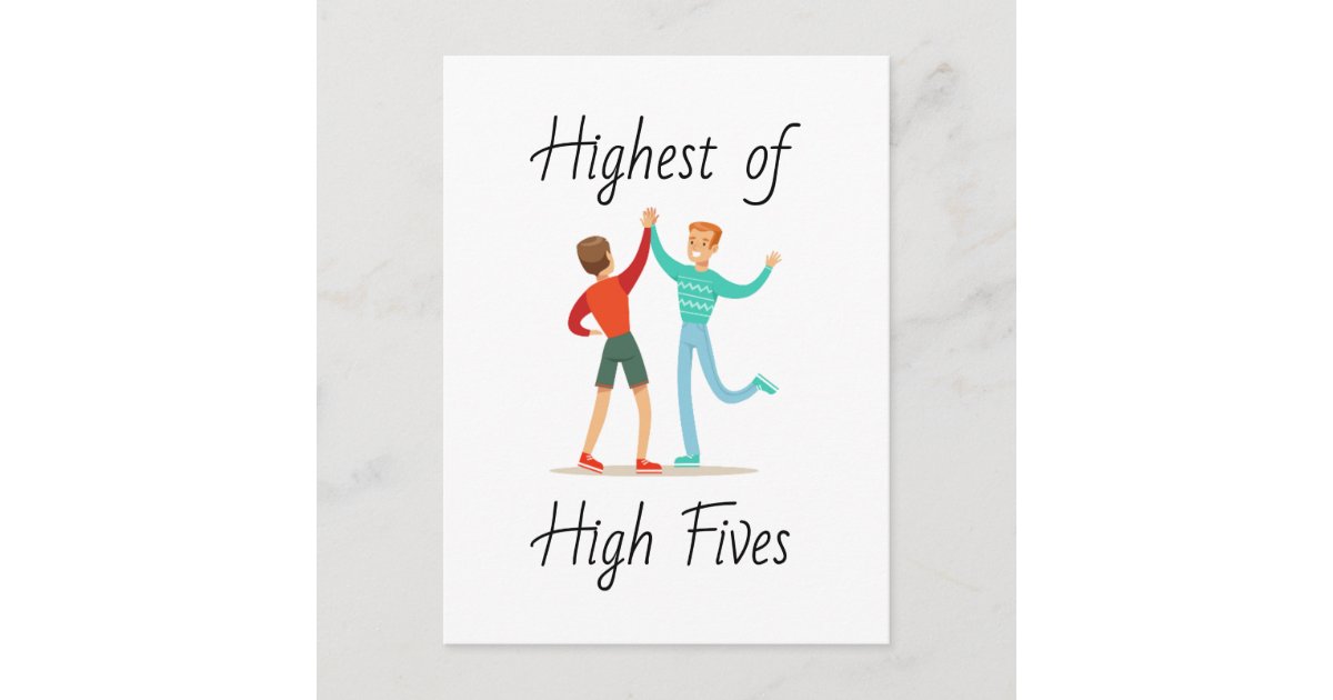 Highest of High Fives Congratulations Postcard | Zazzle