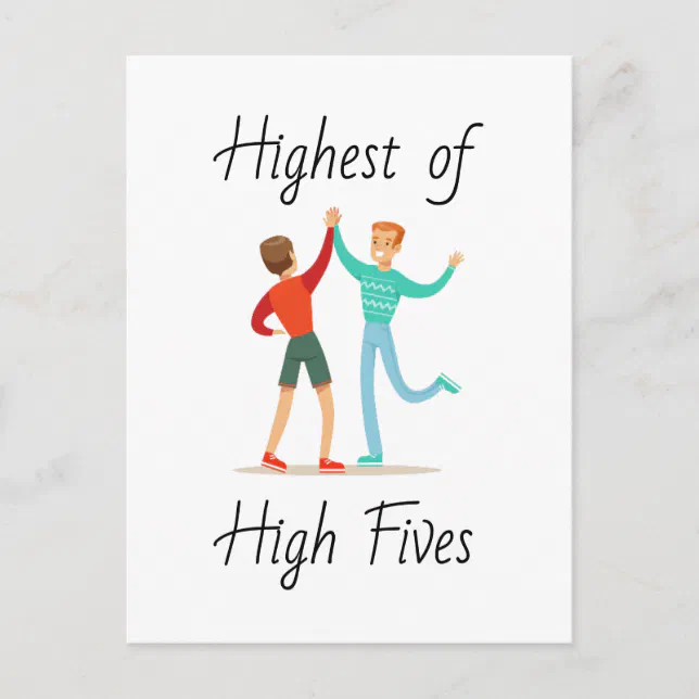 Highest of High Fives Congratulations Postcard | Zazzle