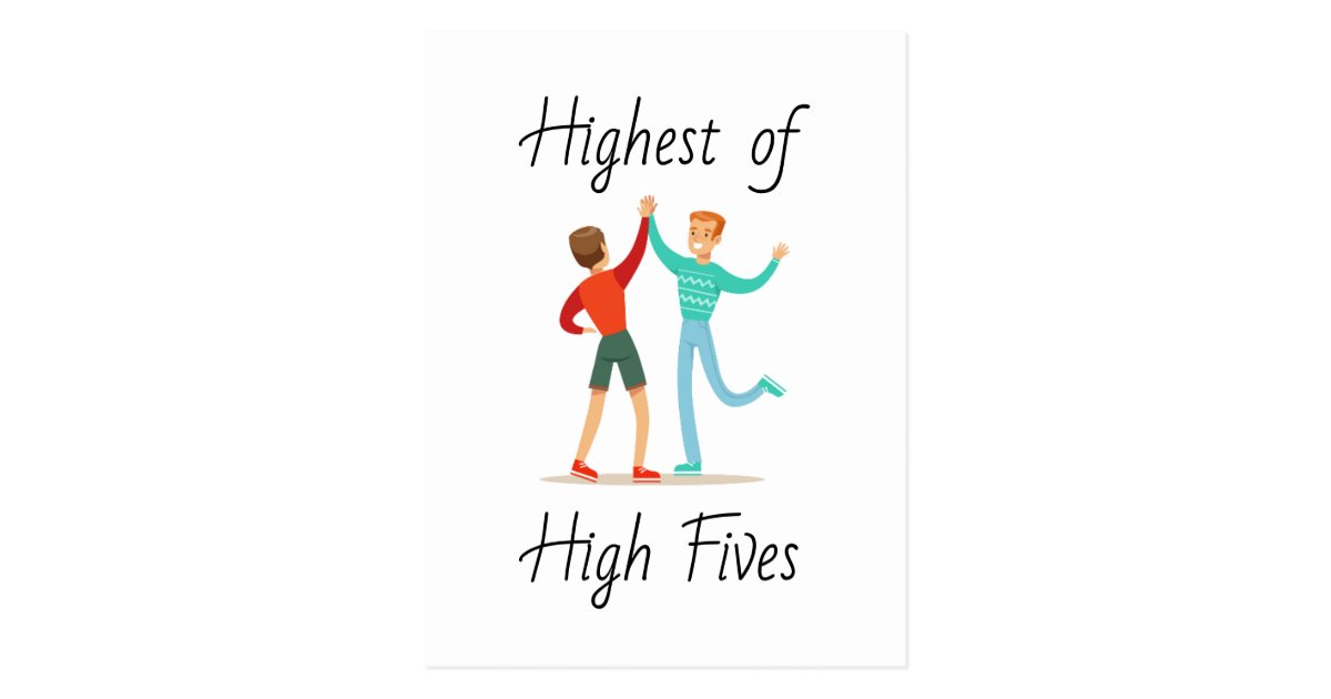 Highest of High Fives Congratulations Postcard | Zazzle.com