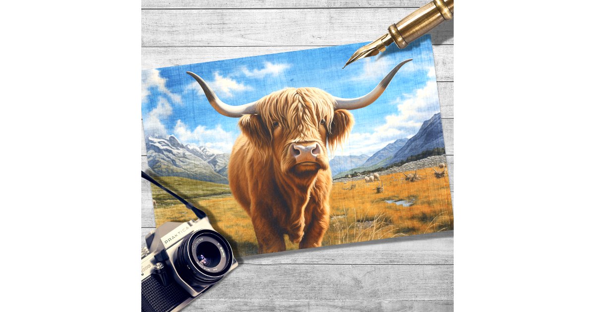 Highland Cow 1 Decoupage Paper | Zazzle