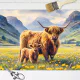 Highland Cow and Calf Buttercup Field Decoupage Tissue Paper | Zazzle
