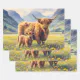 Highland Cow and Calf Buttercup Field Decoupage Wrapping Paper Sheets ...