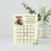 Highland Cow Baby Bingo Game Enclosure Card | Zazzle