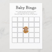 Highland Cow Bingo Baby Shower Game Card | Zazzle