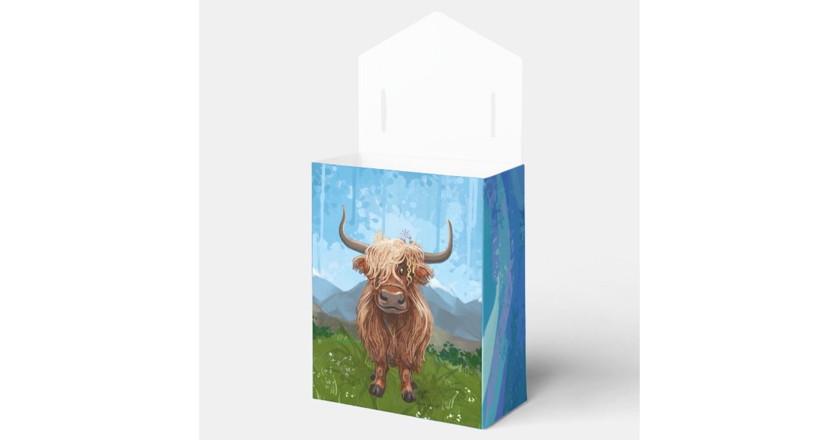 Highland Cow Birthday Party Favor Boxes | Zazzle