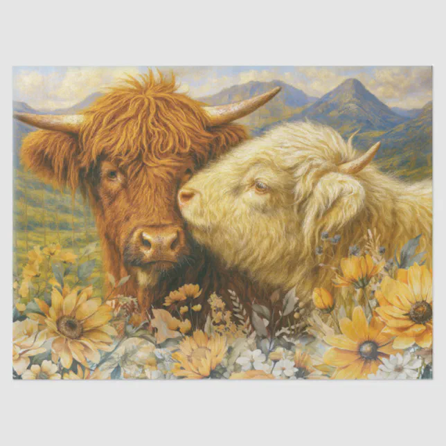 Highland Cow Decoupage Tissue Paper | Zazzle