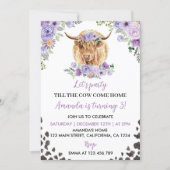 Highland Cow Girl Birthday Invitation | Zazzle