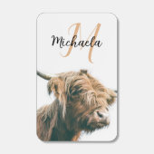 Highland cow portrait custom name initial monogram matchboxes | Zazzle