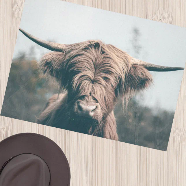 Highland cow portrait tissue paper | Zazzle
