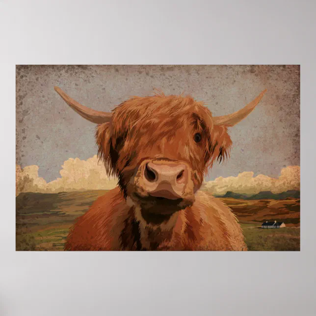 Highland Cow Poster | Zazzle