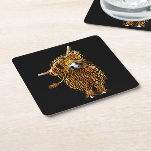 HiGHLaND CoW PRiNT CoaSTeRS ' CoooWeee ' | Zazzle