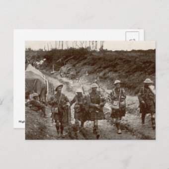 Highlanders in WWI Postcard | Zazzle