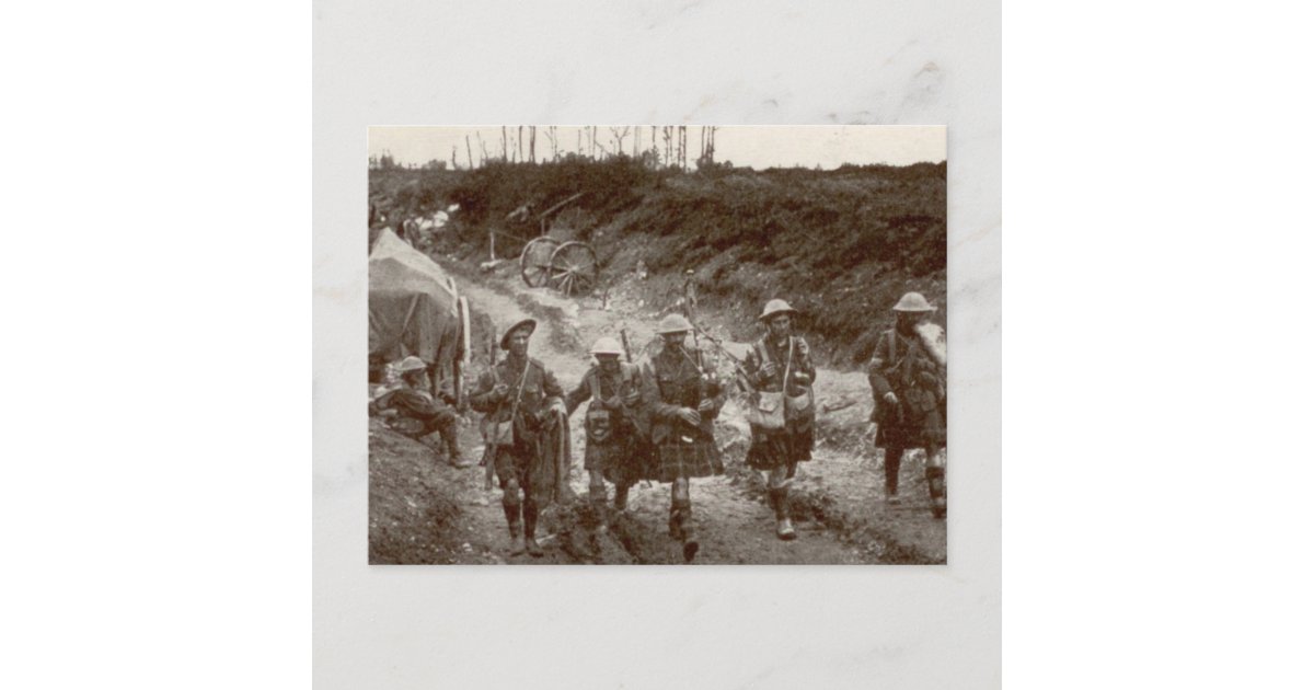 Highlanders in WWI Postcard | Zazzle