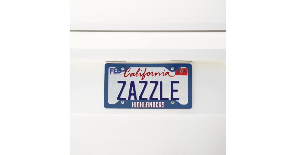 Highlanders License Plate Frame | Zazzle
