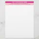 Highlighted Business Name on Pink Heading of Letterhead | Zazzle