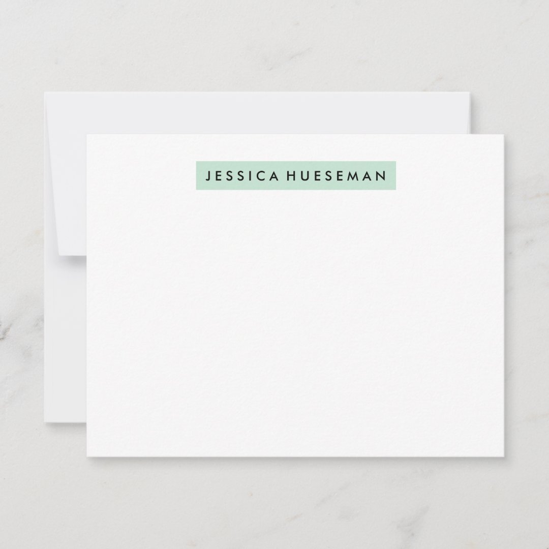 Highlighter A2 Stationery - Mint Note Card | Zazzle