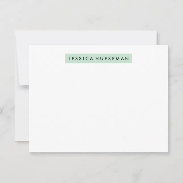 Highlighter A2 Stationery - Mint Note Card | Zazzle