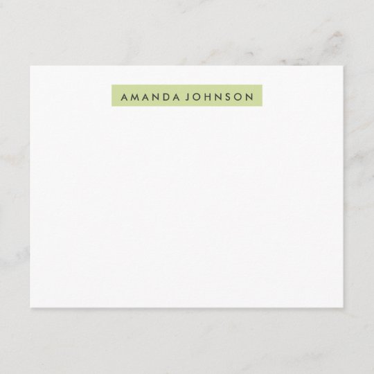 Highlighter A2 Stationery - Sage Green Note Card | Zazzle.com