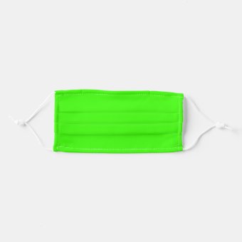 Highlighter Neon Green Solid Color Corona Virus Adult Cloth Face Mask ...