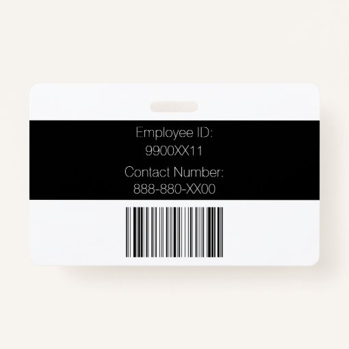 Highly Visible Custom Photo Security Guard ID Badge | Zazzle