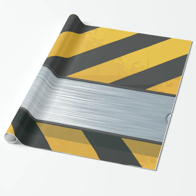 Highway Caution Sign Wrapping Paper | Zazzle