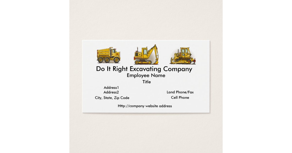 Highway Dump Truck Business Cards | Zazzle.com