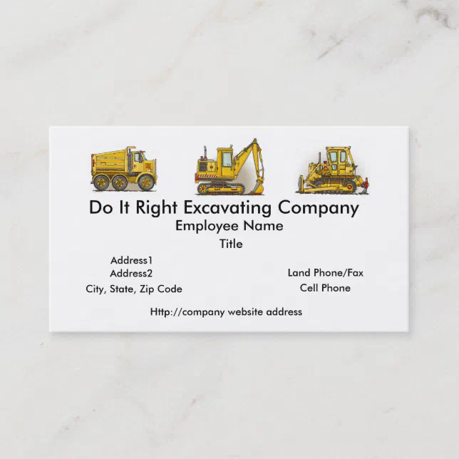 Highway Dump Truck Business Cards | Zazzle