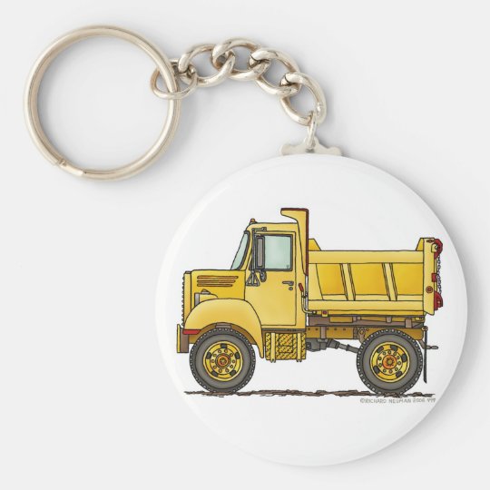 Highway Dump Truck Construction Key Chains | Zazzle.com