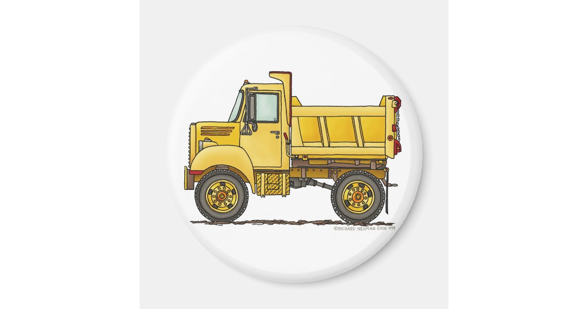Highway Dump Truck Construction Magnets | Zazzle