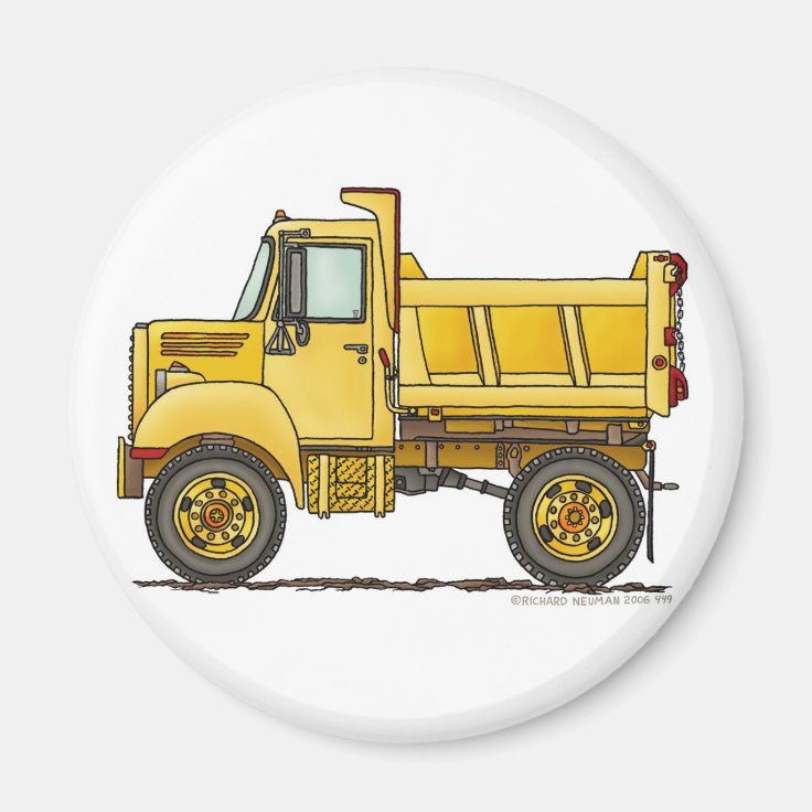 Highway Dump Truck Construction Magnets | Zazzle