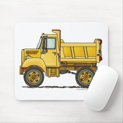 Highway Dump Truck Construction Mouse Pad | Zazzle