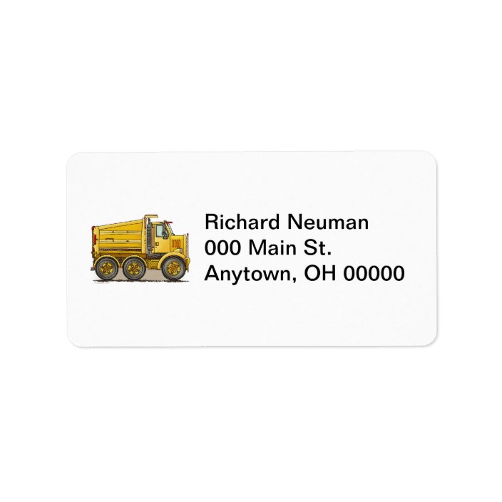 Highway Dump Truck Label | Zazzle.com
