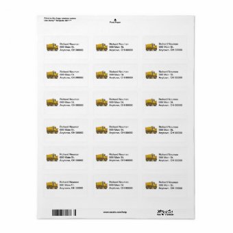 Highway Dump Truck Label | Zazzle