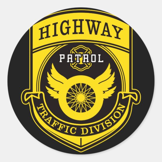 Highway Patrol Classic Round Sticker | Zazzle.com