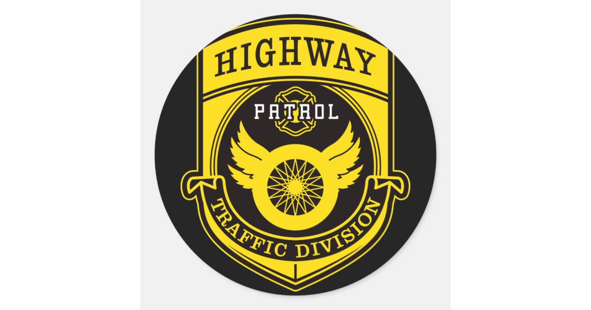 Highway Patrol Classic Round Sticker | Zazzle