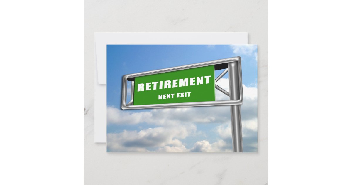 Highway Sign Retirement Invitation | Zazzle