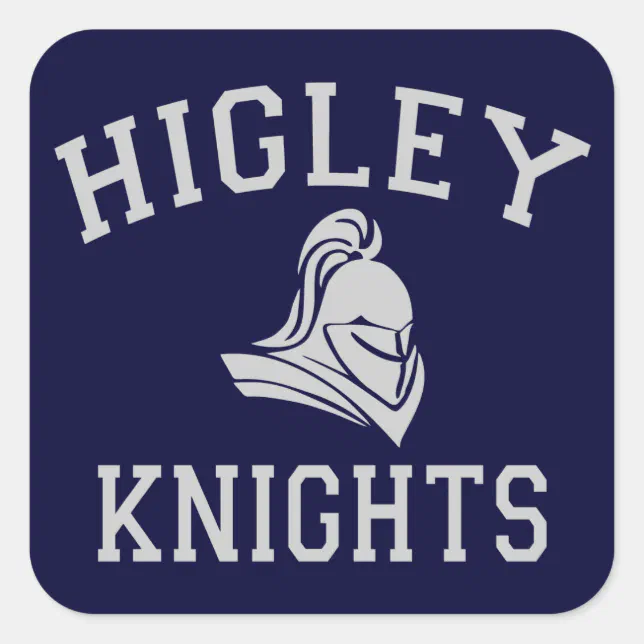 Higley Knights Square Sticker | Zazzle