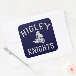 Higley Knights Square Sticker | Zazzle