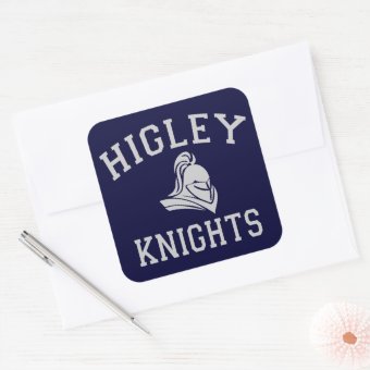 Higley Knights Square Sticker | Zazzle