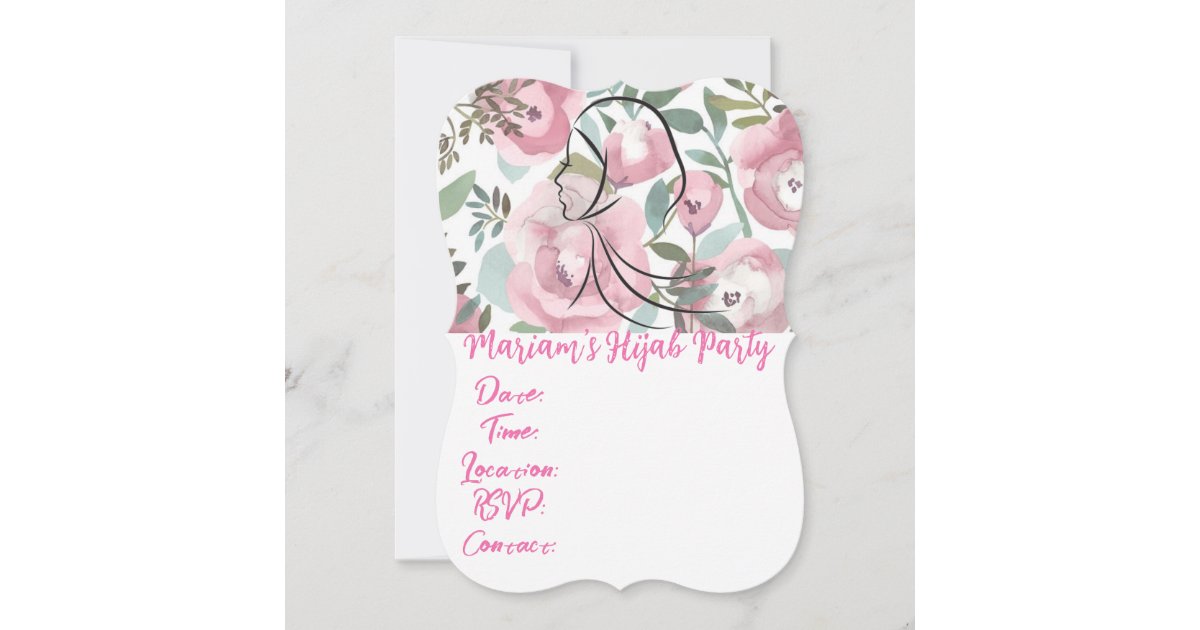 Hijab Party Invitation | Zazzle