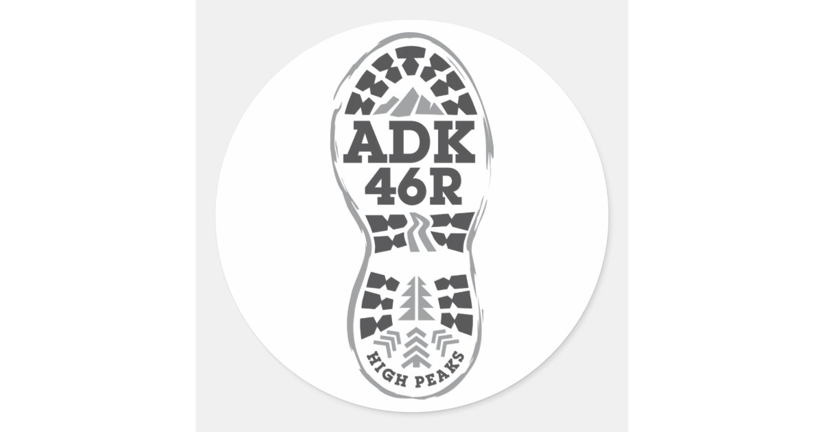 Hike ADK Classic Round Sticker | Zazzle