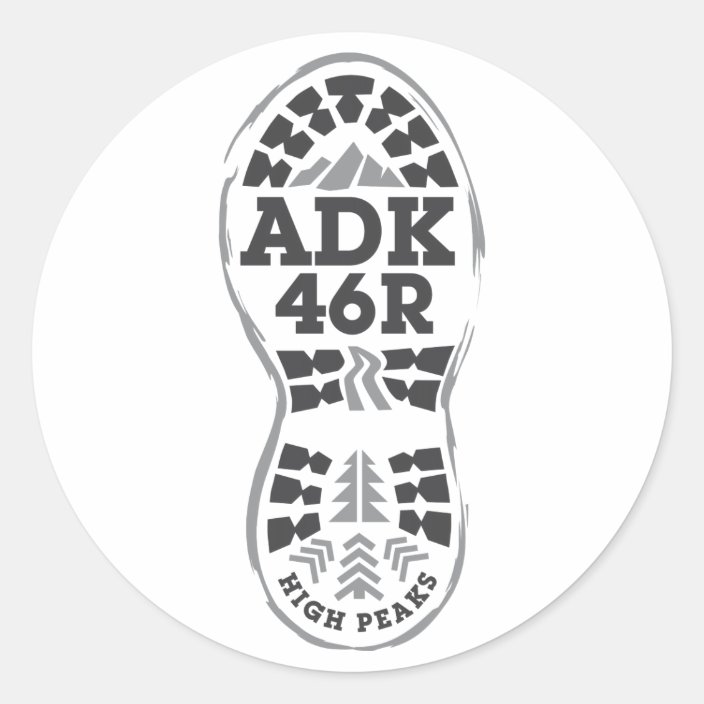 Hike ADK Classic Round Sticker | Zazzle.com